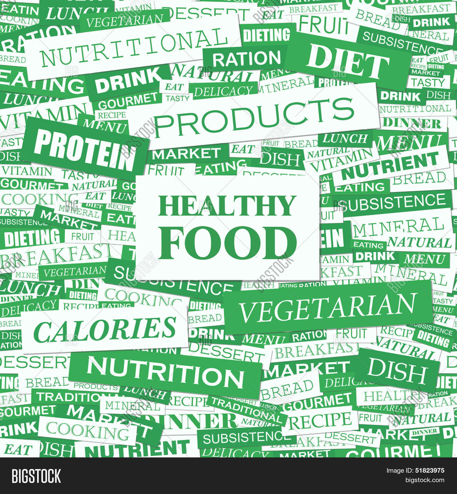 HEALTHY FOOD. Word Vector & Photo (Free Trial) | Bigstock
