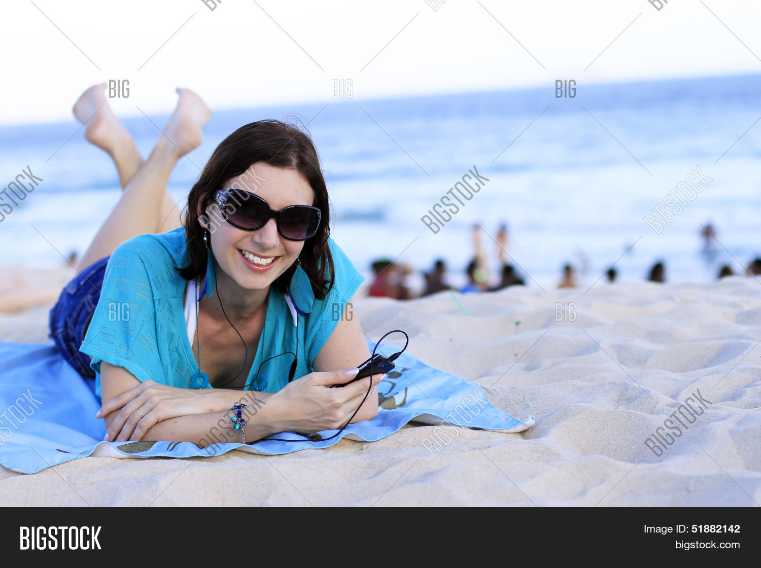 Woman Lying On Beach Image & Photo (Free Trial) | Bigstock