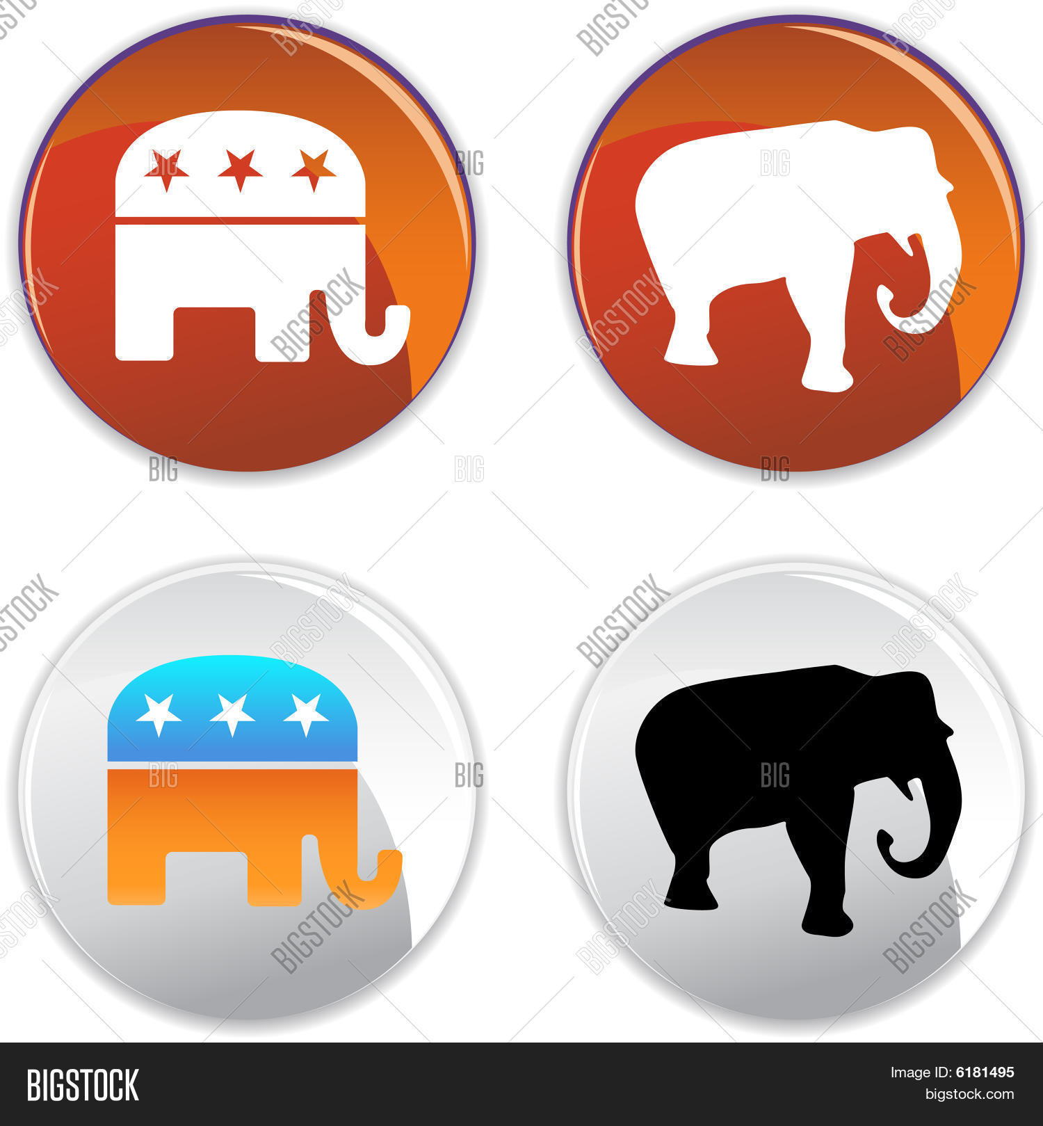 Republican Icon Vector & Photo (Free Trial) | Bigstock