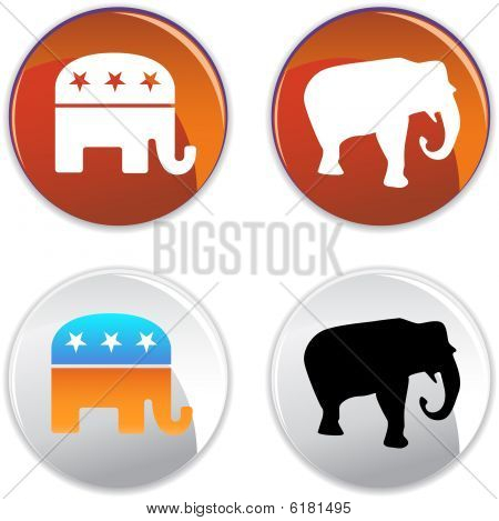 Republican Icon Vector & Photo (Free Trial) | Bigstock