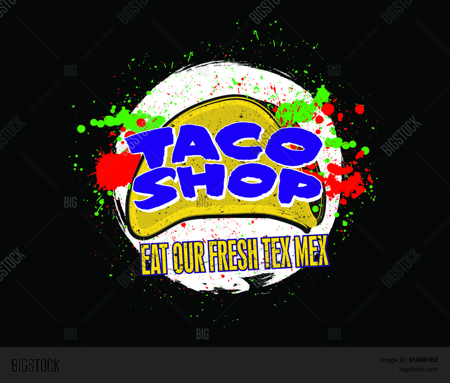 Taco Shop Logo Vector & Photo (Free Trial) | Bigstock