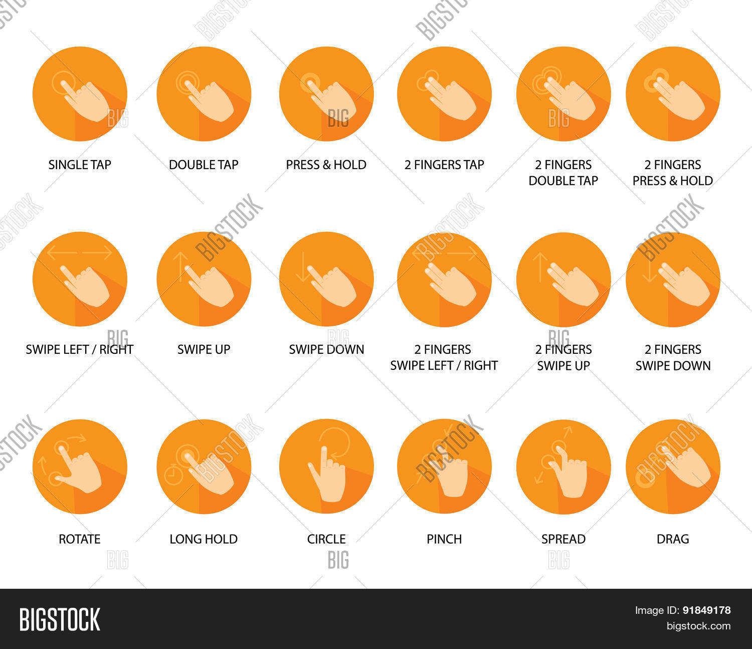Touch Screen Icons Vector & Photo (Free Trial) | Bigstock