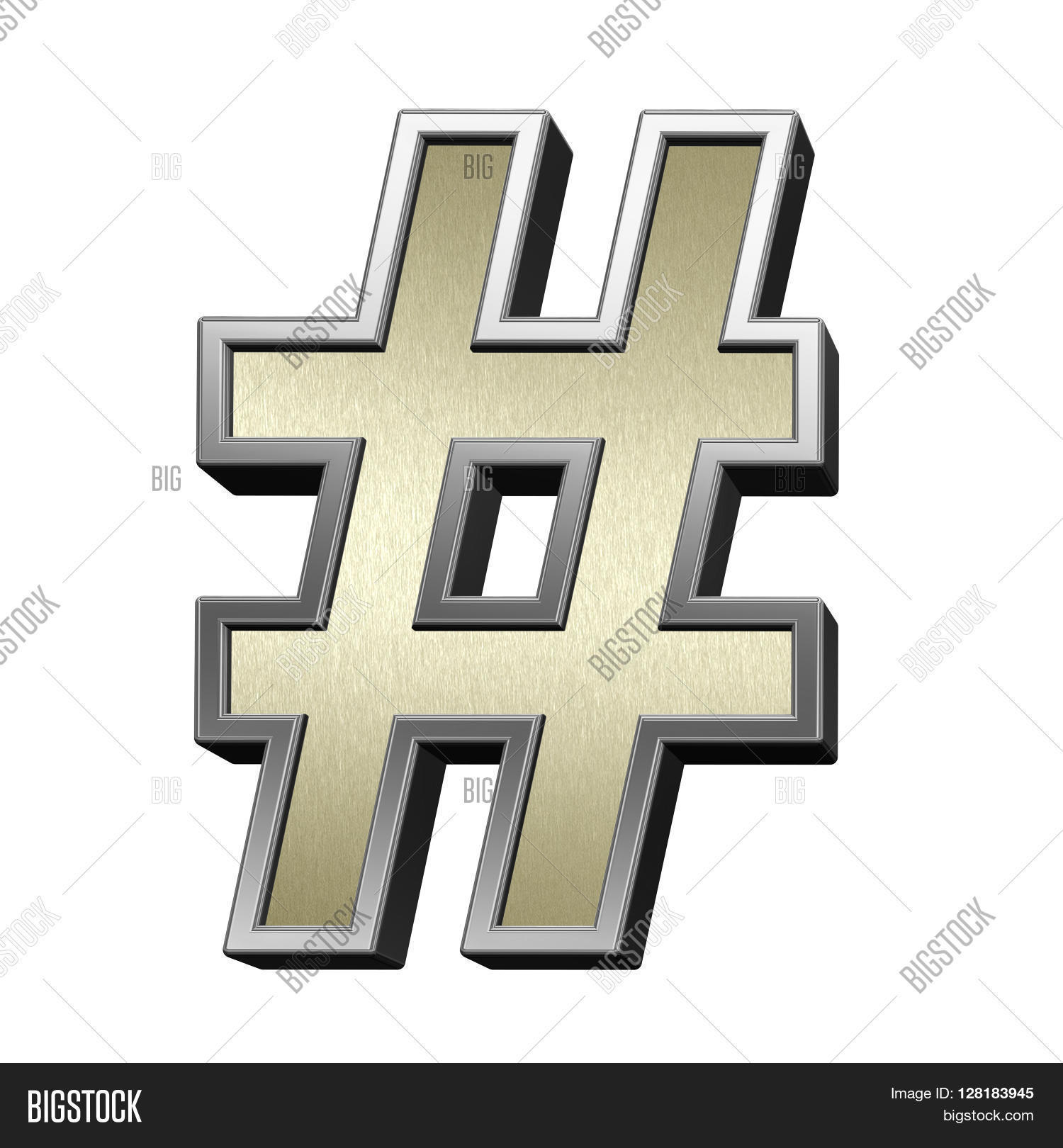 Number Mark Brushed Image & Photo (Free Trial) | Bigstock