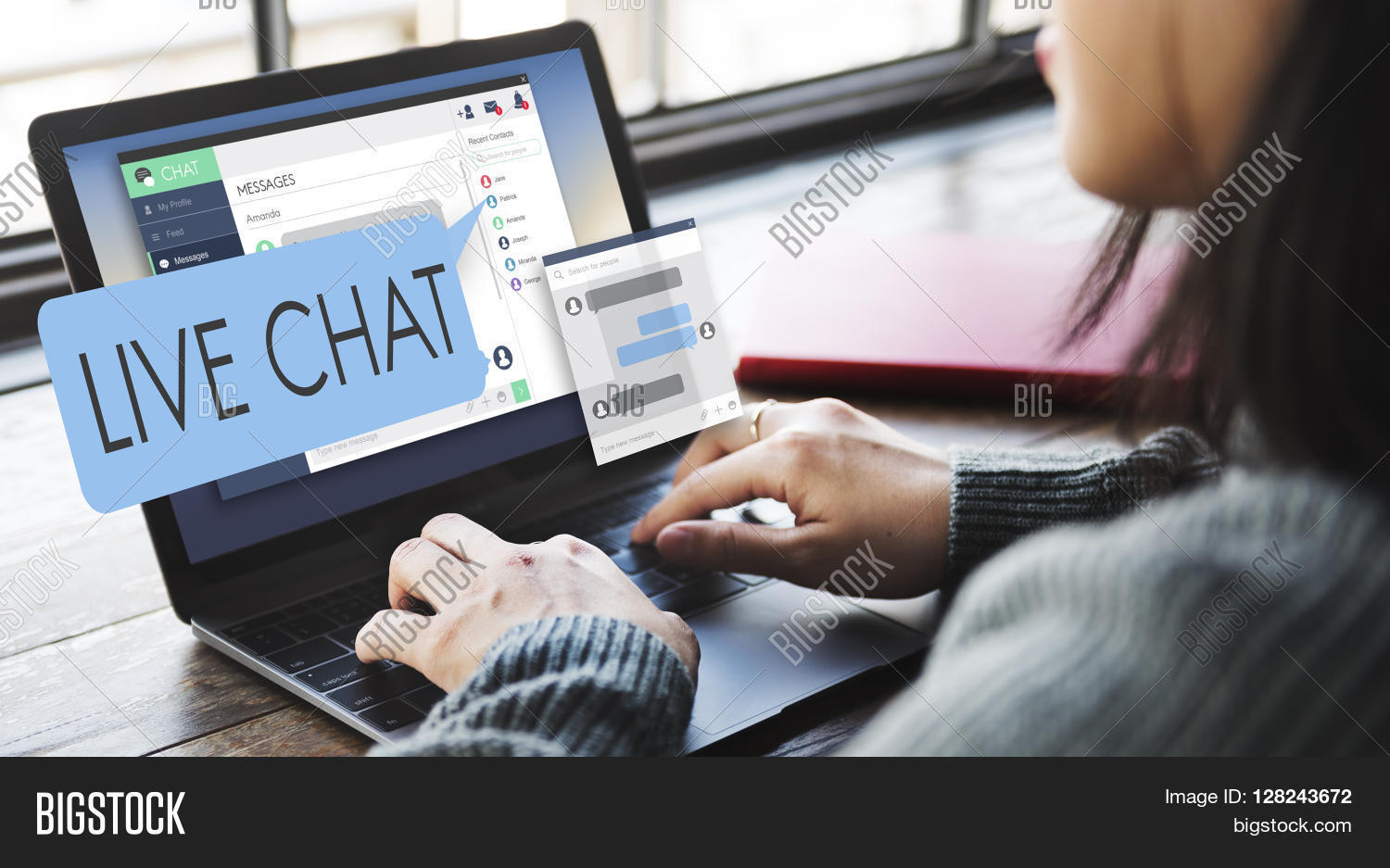 Live Chat Chatting Image & Photo (Free Trial) | Bigstock