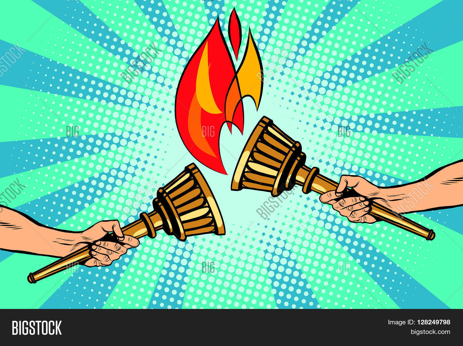 Torches Torch Relay Vector & Photo (Free Trial) | Bigstock