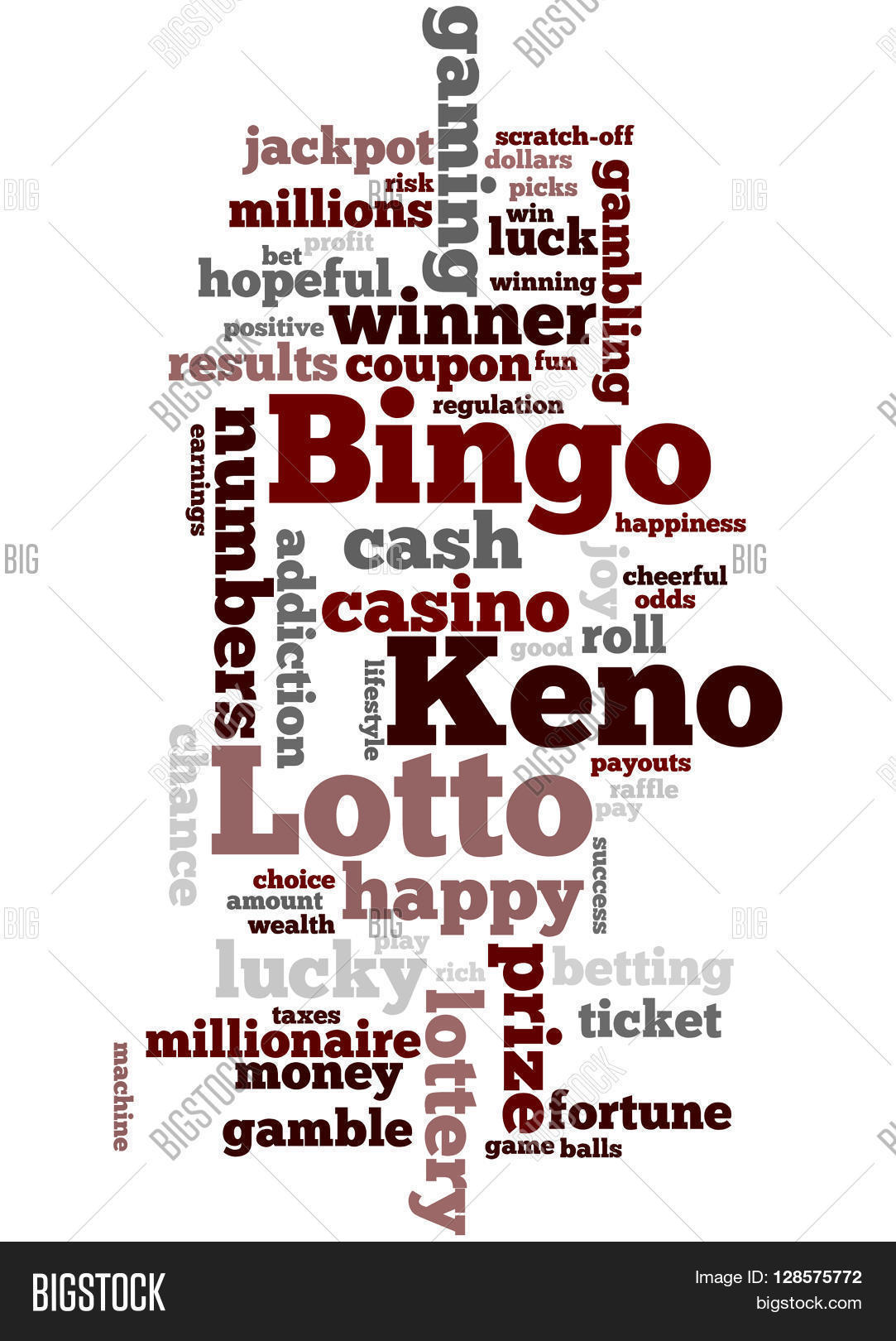 Lotto Bingo Keno, Word Image & Photo (Free Trial) | Bigstock