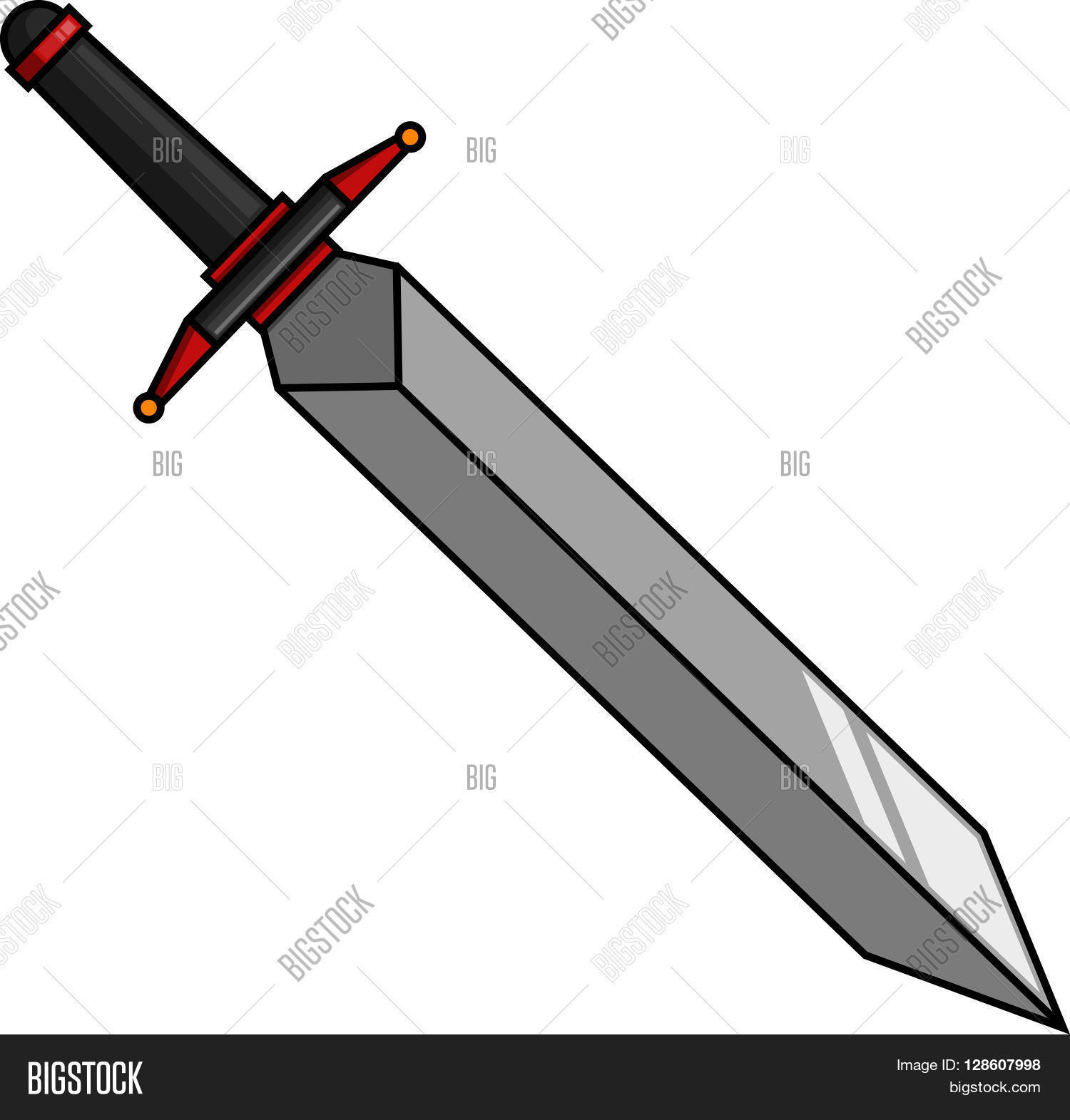 Sword Cartoon Carton Vector & Photo (Free Trial) | Bigstock