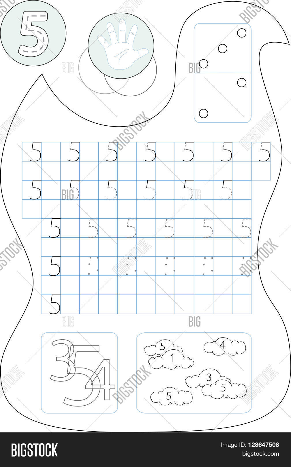 Coloring Page Number Vector & Photo (Free Trial) | Bigstock