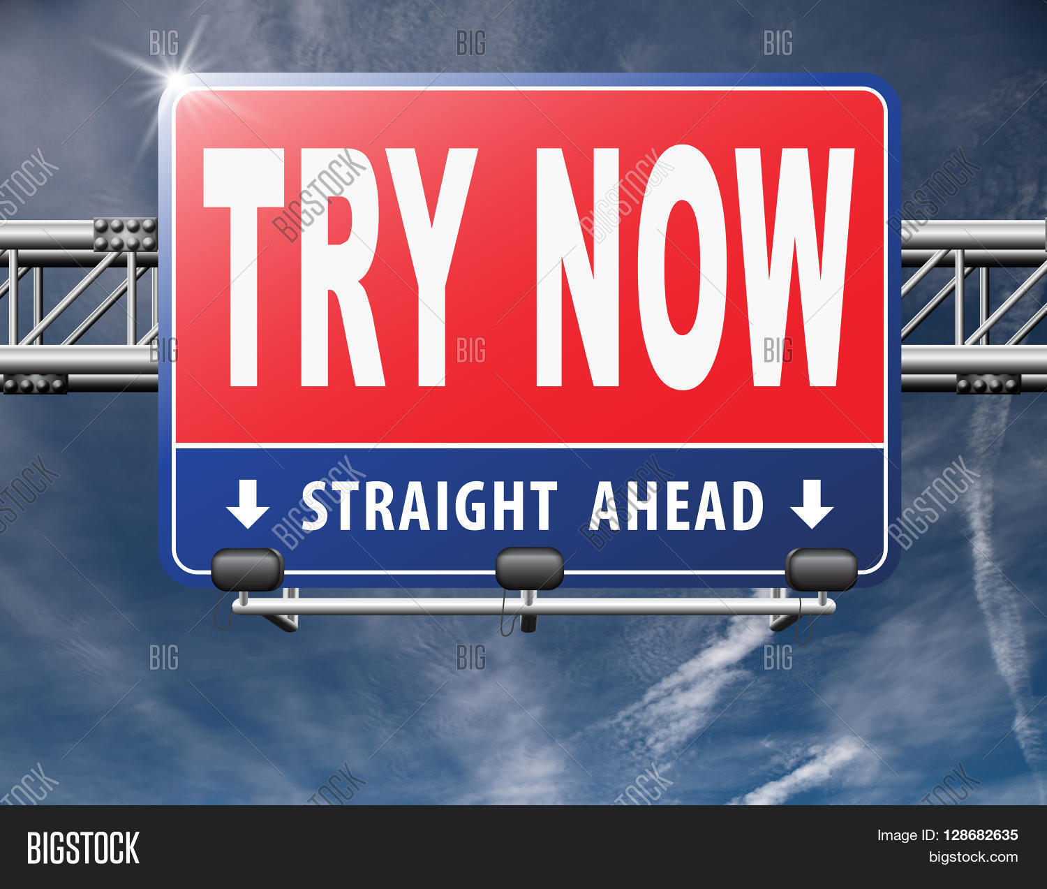 Try Now Road Sign Free Image & Photo (Free Trial) | Bigstock