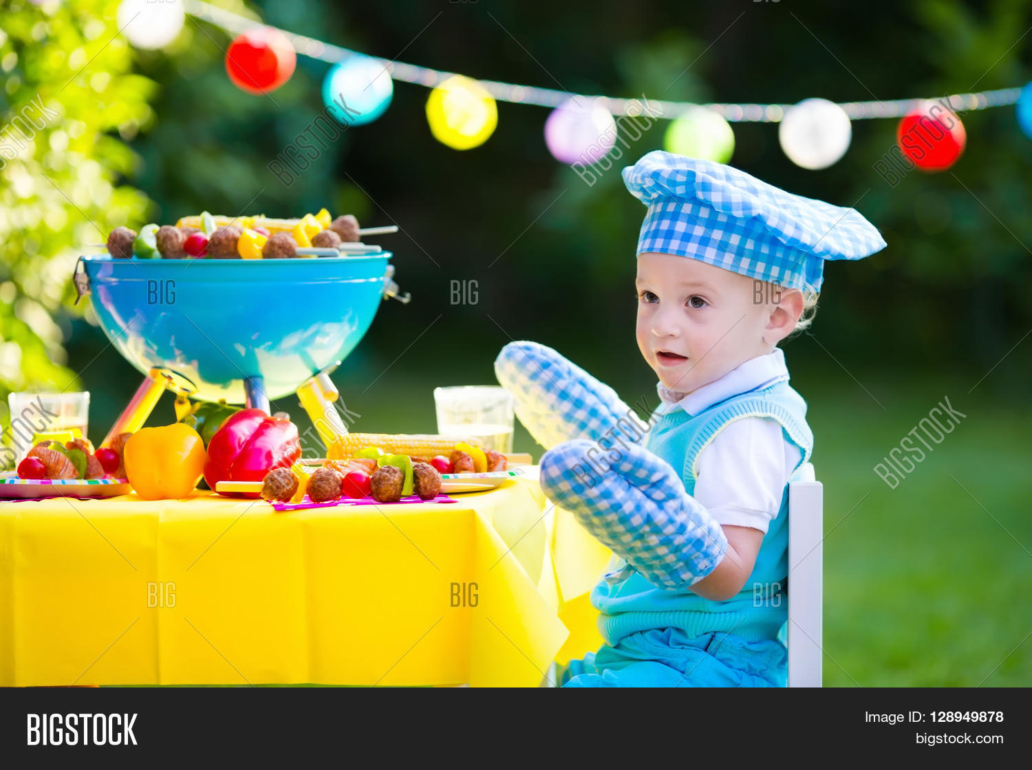 Children Grilling Meat Image & Photo (Free Trial) | Bigstock