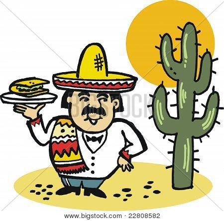 Mexican Man Taco Vector & Photo (Free Trial) | Bigstock