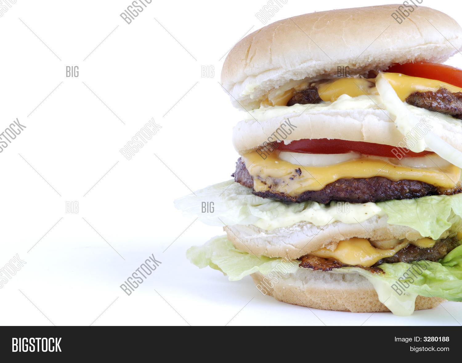 Triple Cheeseburger Image & Photo (Free Trial) | Bigstock