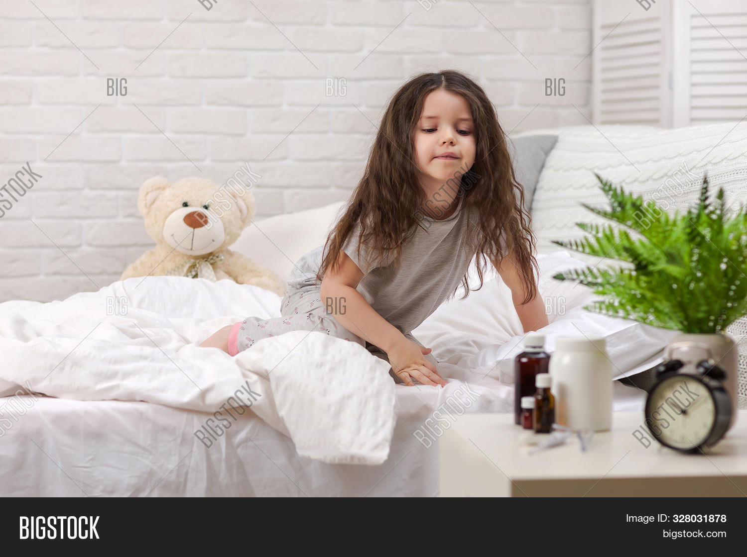 Sick Little Child Girl Image & Photo (Free Trial) | Bigstock