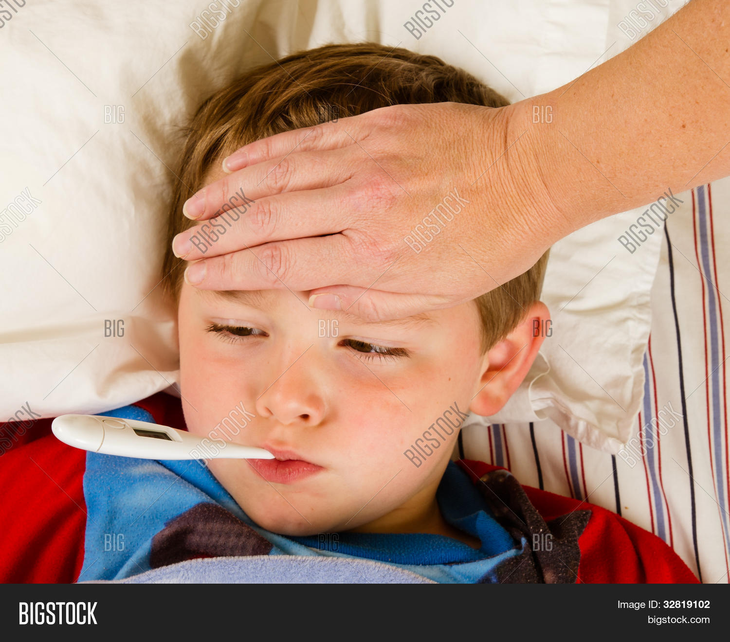 Sick Child Boy Being Image & Photo (Free Trial) | Bigstock