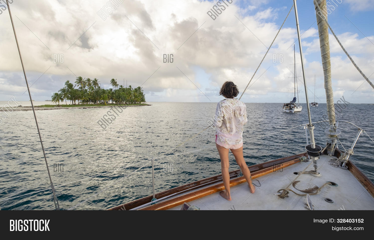 Girl On Sailing Boat Image & Photo (Free Trial) | Bigstock