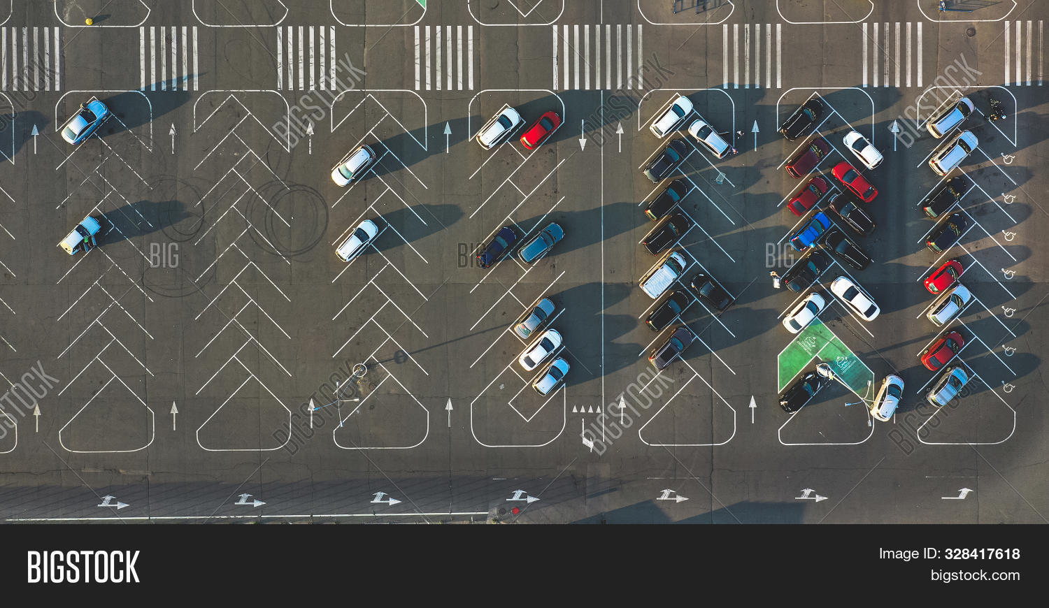 Aerial View Parking Image & Photo (Free Trial) | Bigstock