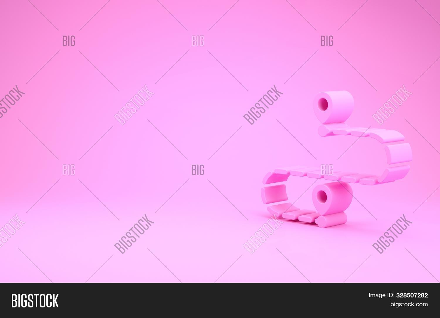 Pink Route Location Image & Photo (Free Trial) | Bigstock