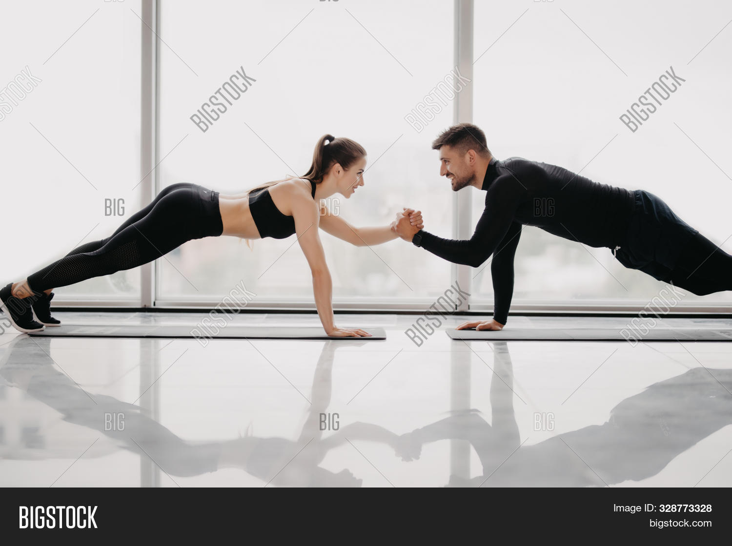 Two People Working Out Together