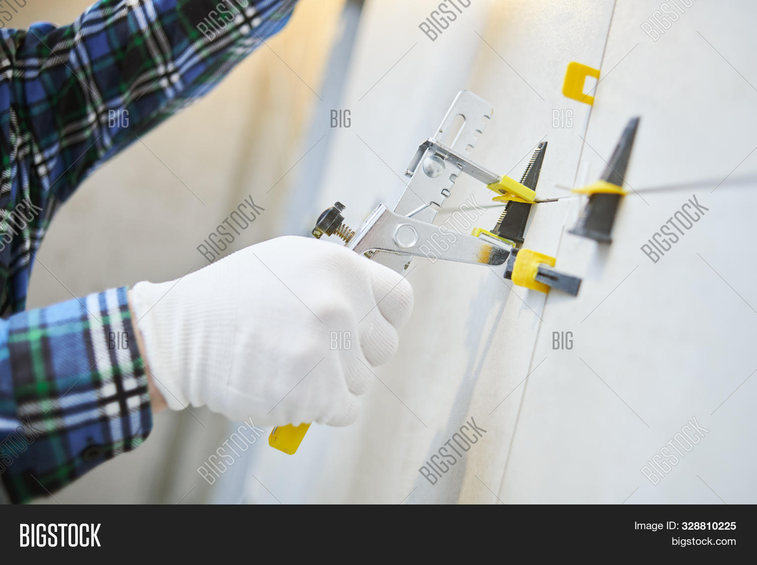 Tiler Installing Large Image & Photo (Free Trial) | Bigstock