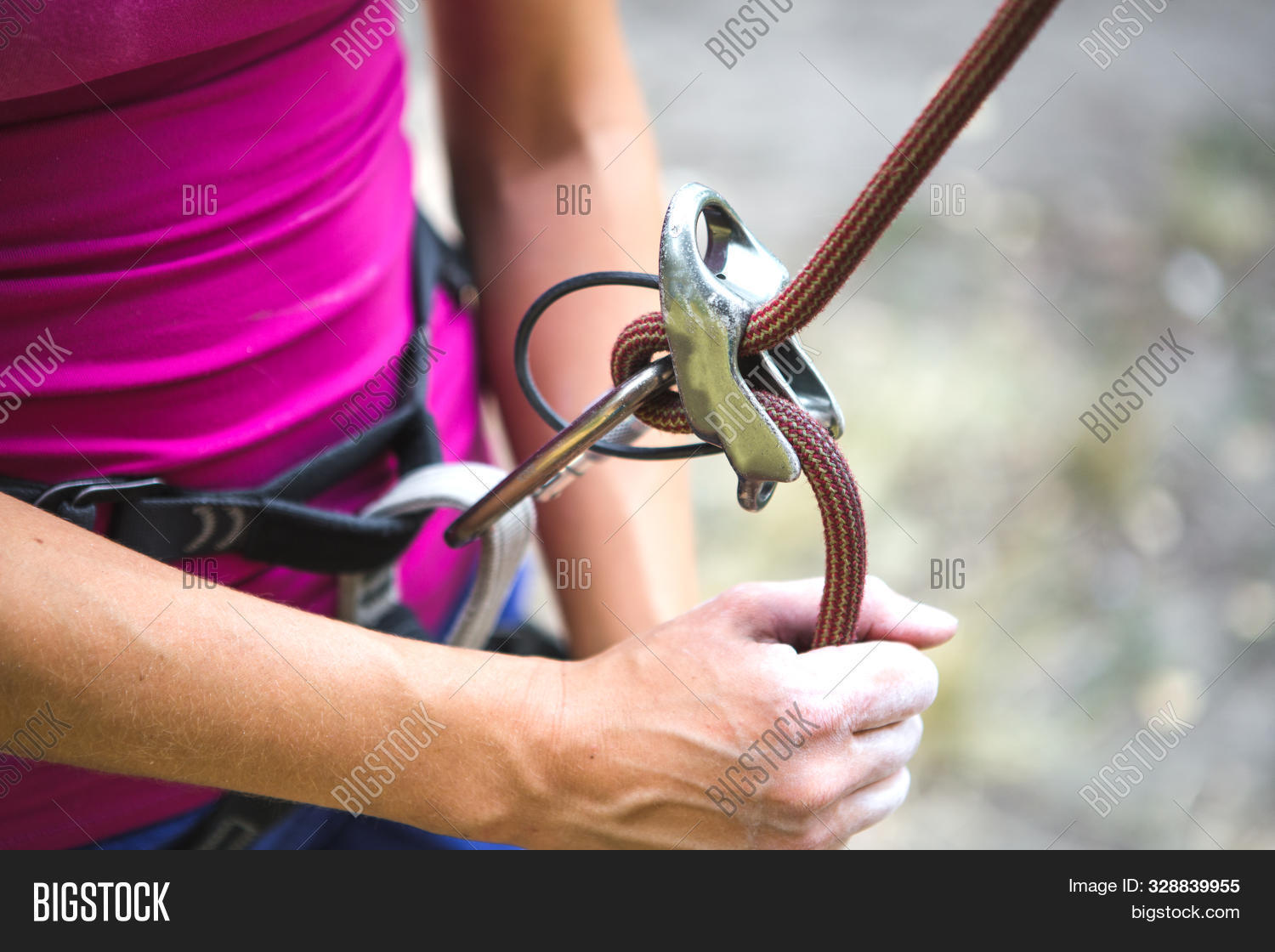 Climbing Belaying. Image & Photo (Free Trial) | Bigstock