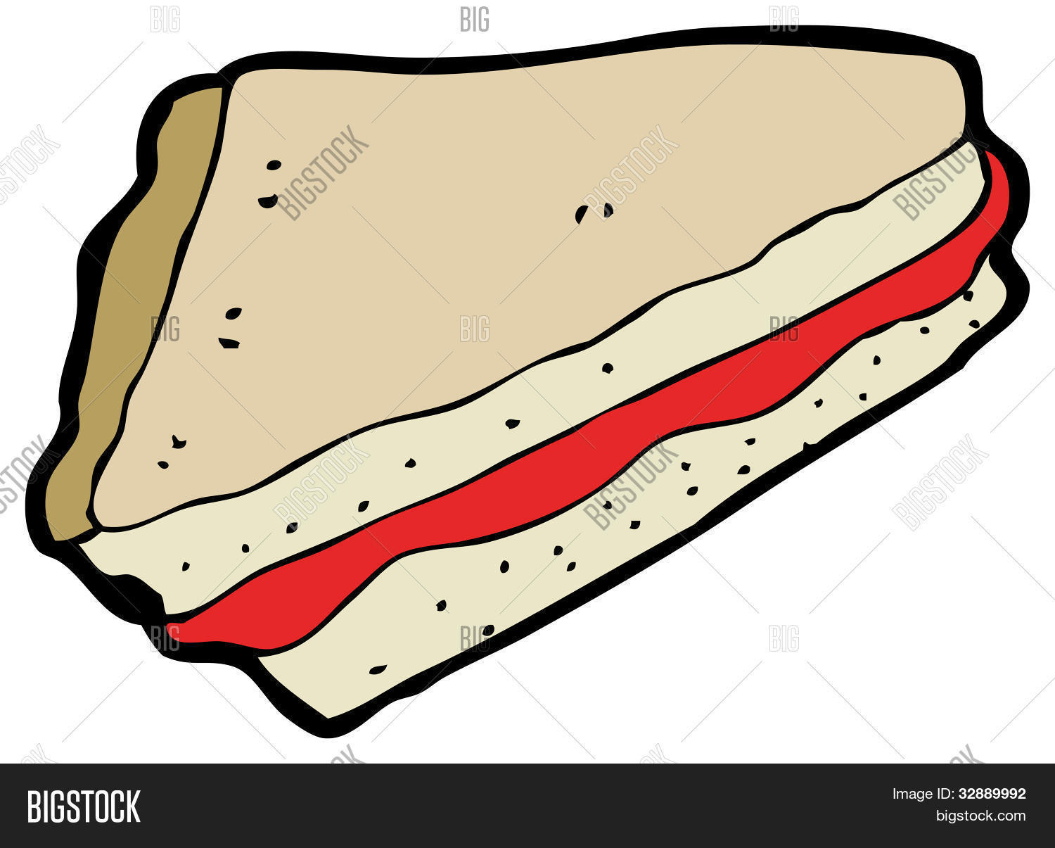 Cartoon Jam Sandwich Image & Photo (Free Trial) | Bigstock