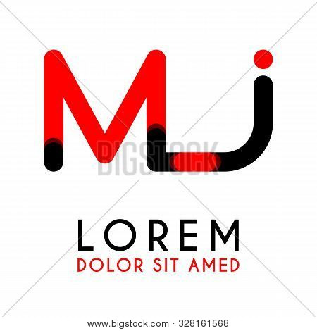 Initial Letter Mj Red Vector & Photo (Free Trial) | Bigstock