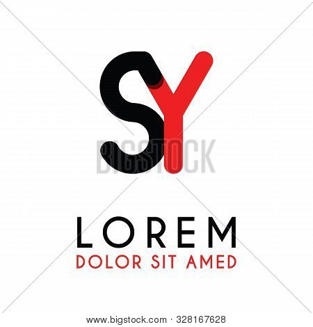 Initial Letter Sy Red Vector & Photo (Free Trial) | Bigstock
