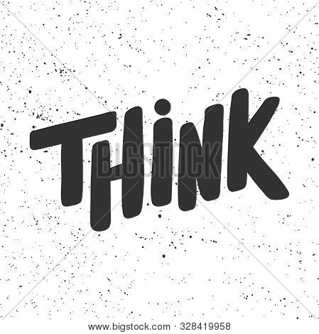 Think. Sticker Social Vector & Photo (Free Trial) | Bigstock