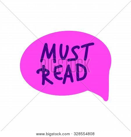 Must Read Text Emblem Vector & Photo (Free Trial) | Bigstock