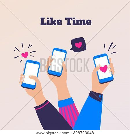 Like Concept. Cartoon Vector & Photo (Free Trial) | Bigstock