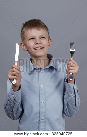 Caucasian Boy Fork Image & Photo (Free Trial) | Bigstock
