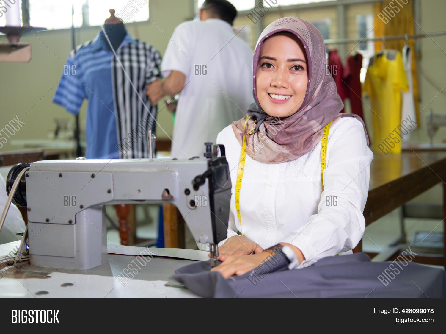 Female Tailor Hijab Image & Photo (Free Trial) | Bigstock