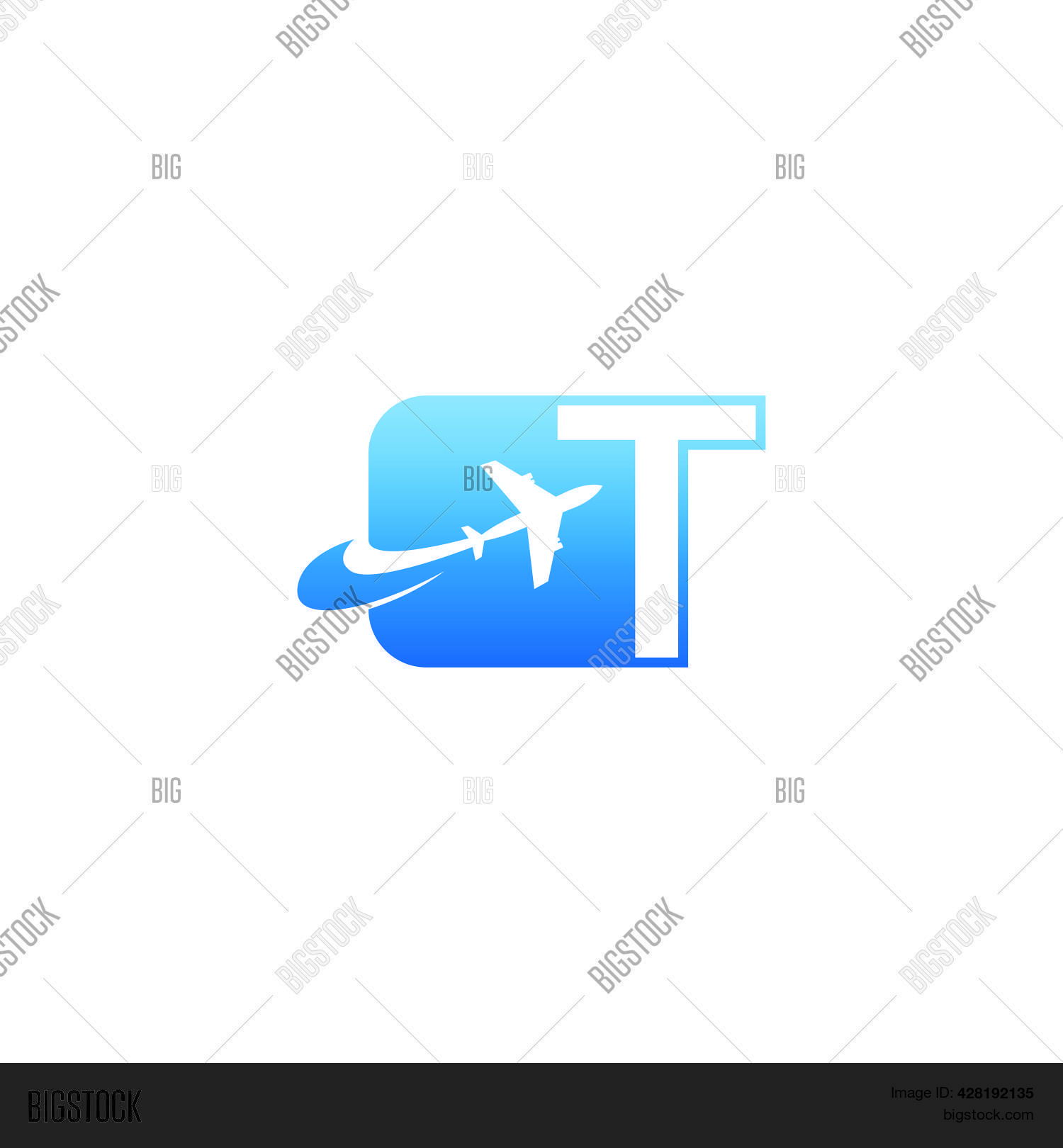 Letter T Plane Logo Vector & Photo (Free Trial) | Bigstock
