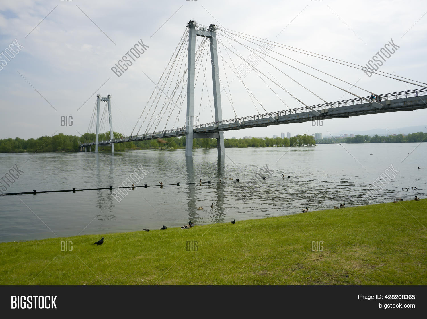 Long Pedestrian Bridge Image & Photo (Free Trial) | Bigstock