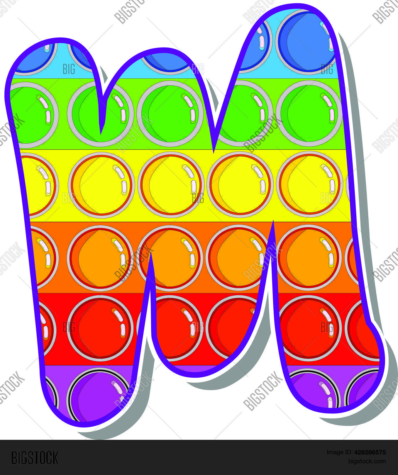 Letter M. Rainbow Vector & Photo (Free Trial) | Bigstock