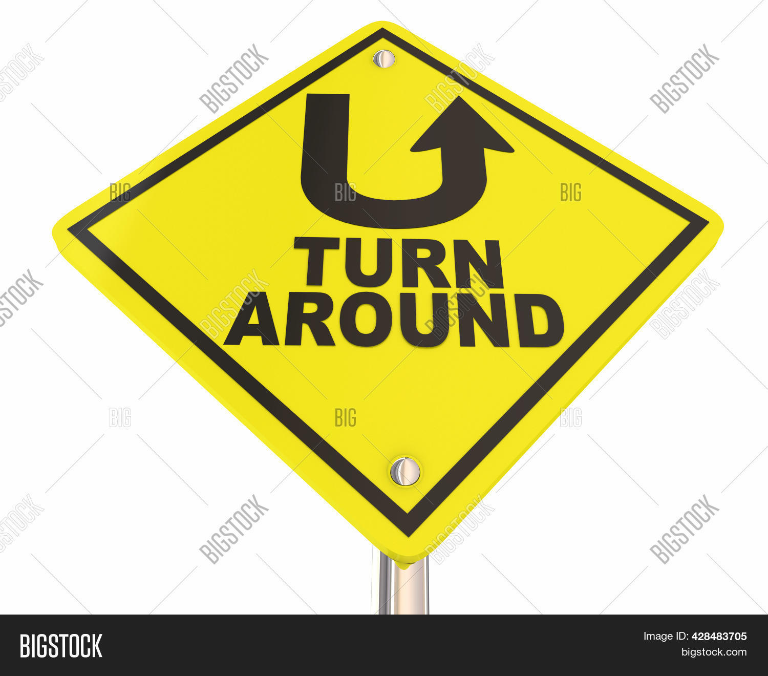 Turnaround Road Sign Image & Photo (Free Trial) | Bigstock