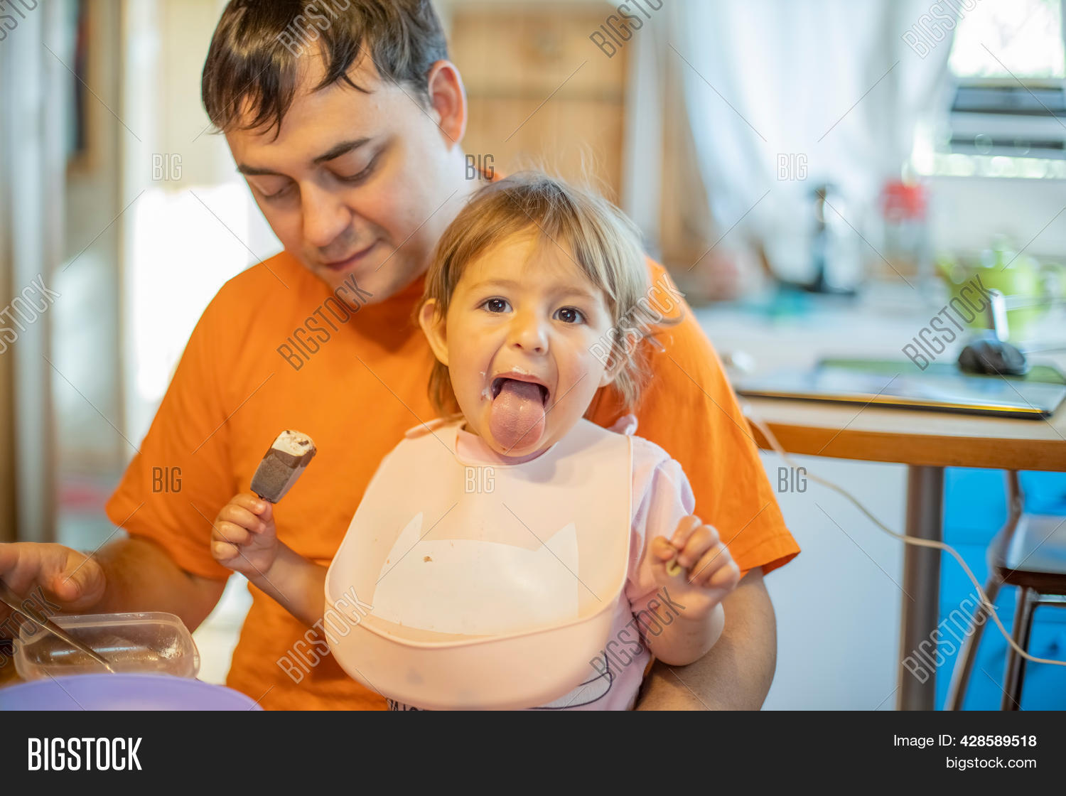 Funny Child Eating Ice Image & Photo (Free Trial) | Bigstock