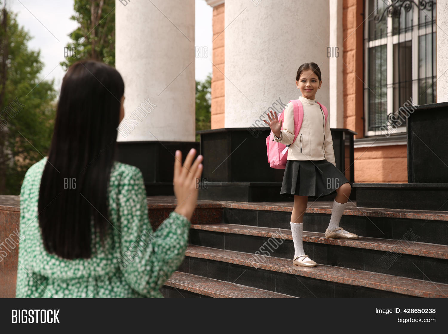 Little Girl Waving Image & Photo (Free Trial) | Bigstock