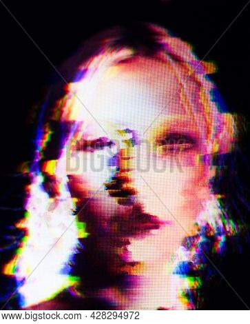 Glitch. Woman's Face Image & Photo (Free Trial) | Bigstock
