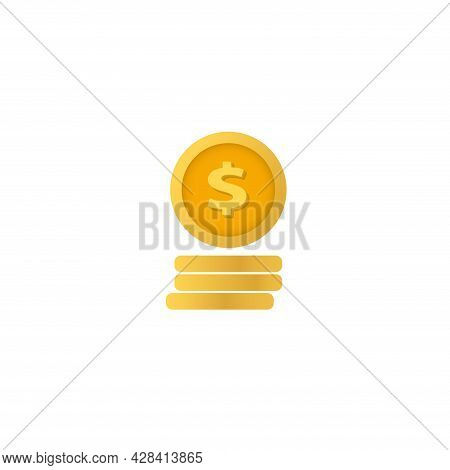 Coin Flat Clipart. Vector & Photo (Free Trial) | Bigstock