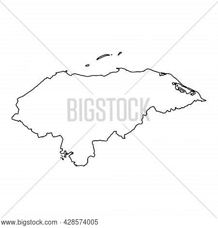 Outline Map Honduras Vector & Photo (Free Trial) | Bigstock