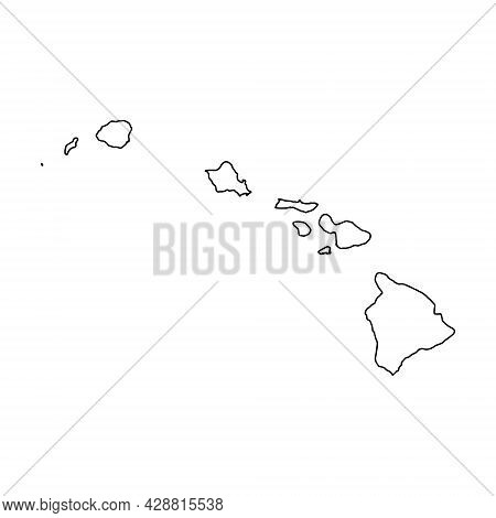 Outline Map Hawaii Vector & Photo (Free Trial) | Bigstock