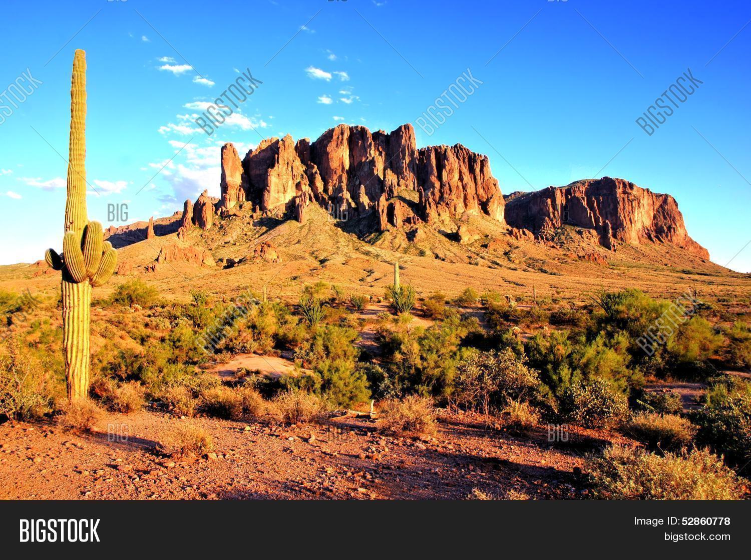 Arizona Desert Sunset Image & Photo (Free Trial) | Bigstock