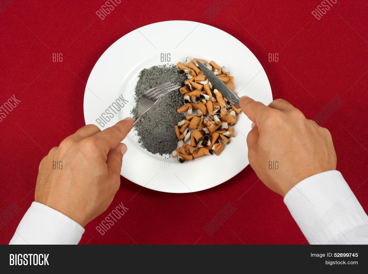 Man Eating Cigarette Image & Photo (Free Trial) | Bigstock