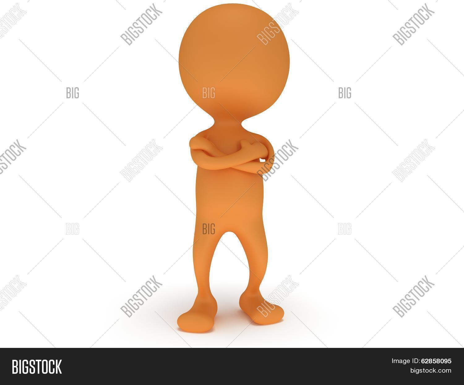 3d Man Stand Folded Image & Photo (Free Trial) | Bigstock