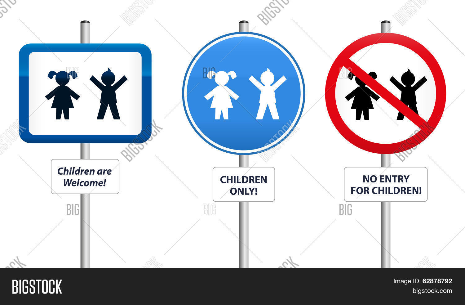 Signs Children Vector & Photo (Free Trial) | Bigstock