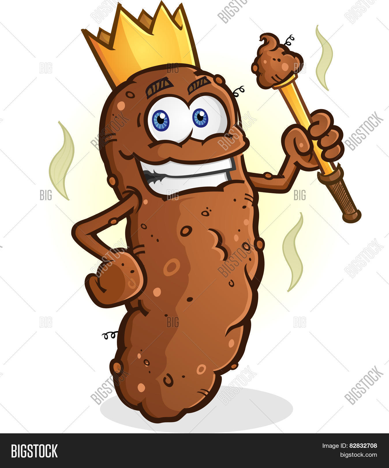 Poop King Cartoon Vector & Photo (Free Trial) | Bigstock