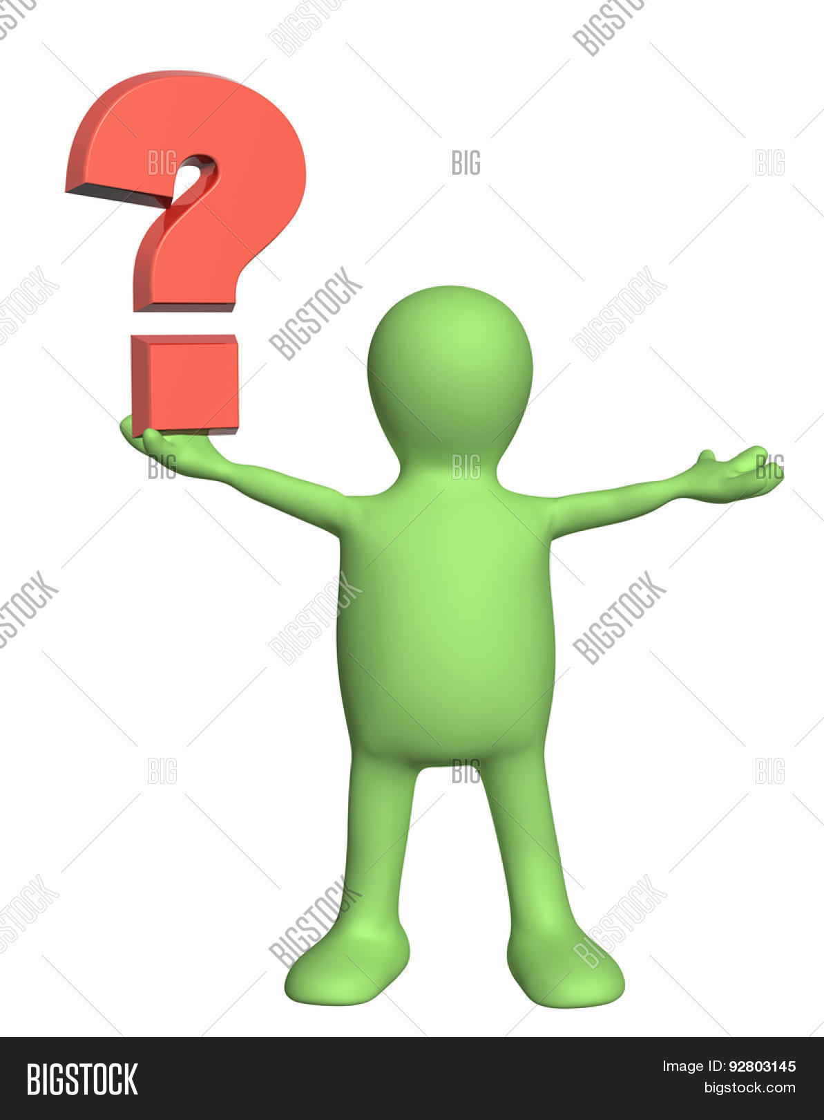 Imagen y foto 3d Puppet Question (prueba gratis) | Bigstock