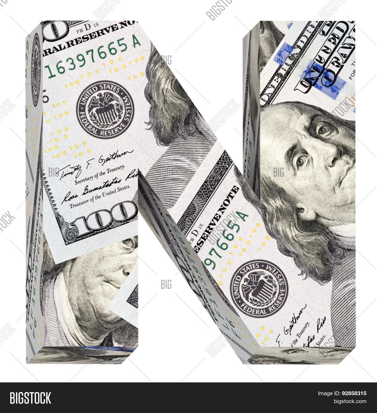 One Letter Dollar Bill Image & Photo (Free Trial) | Bigstock