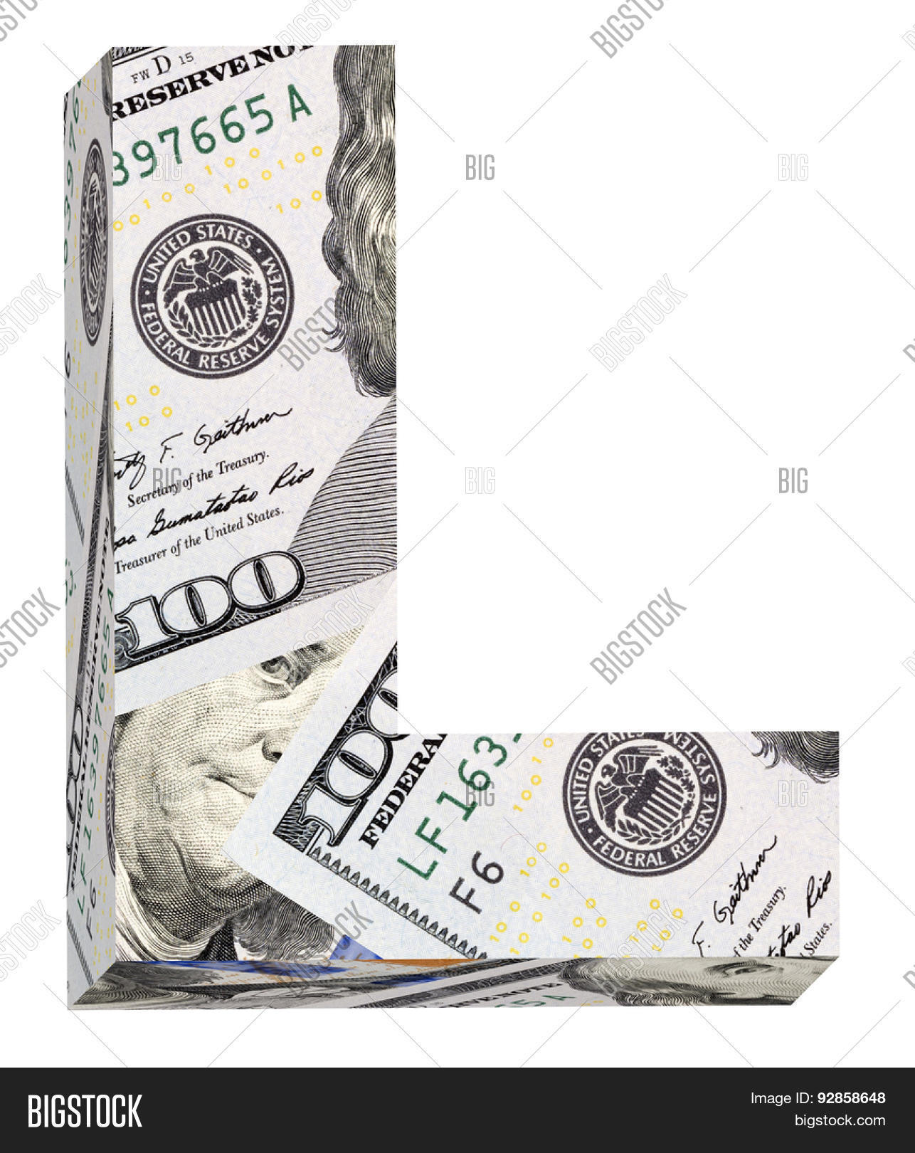 One Letter Dollar Bill Image & Photo (Free Trial) | Bigstock